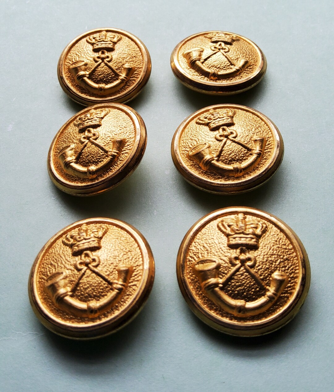 Vintage Set of Six Light Infantry Uniform Buttons. - Etsy