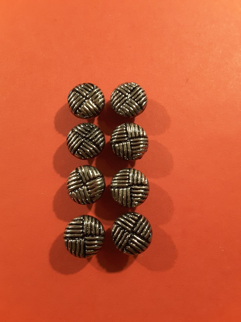 Vintage set of eight small glass buttons. | Etsy