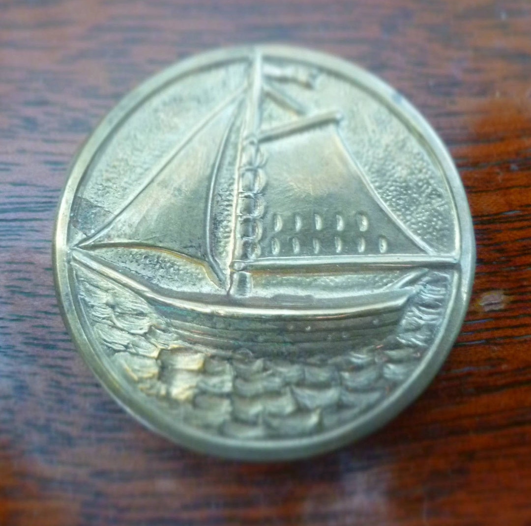 Vintage Large 1930's Metal Sailing Boat Button. - Etsy