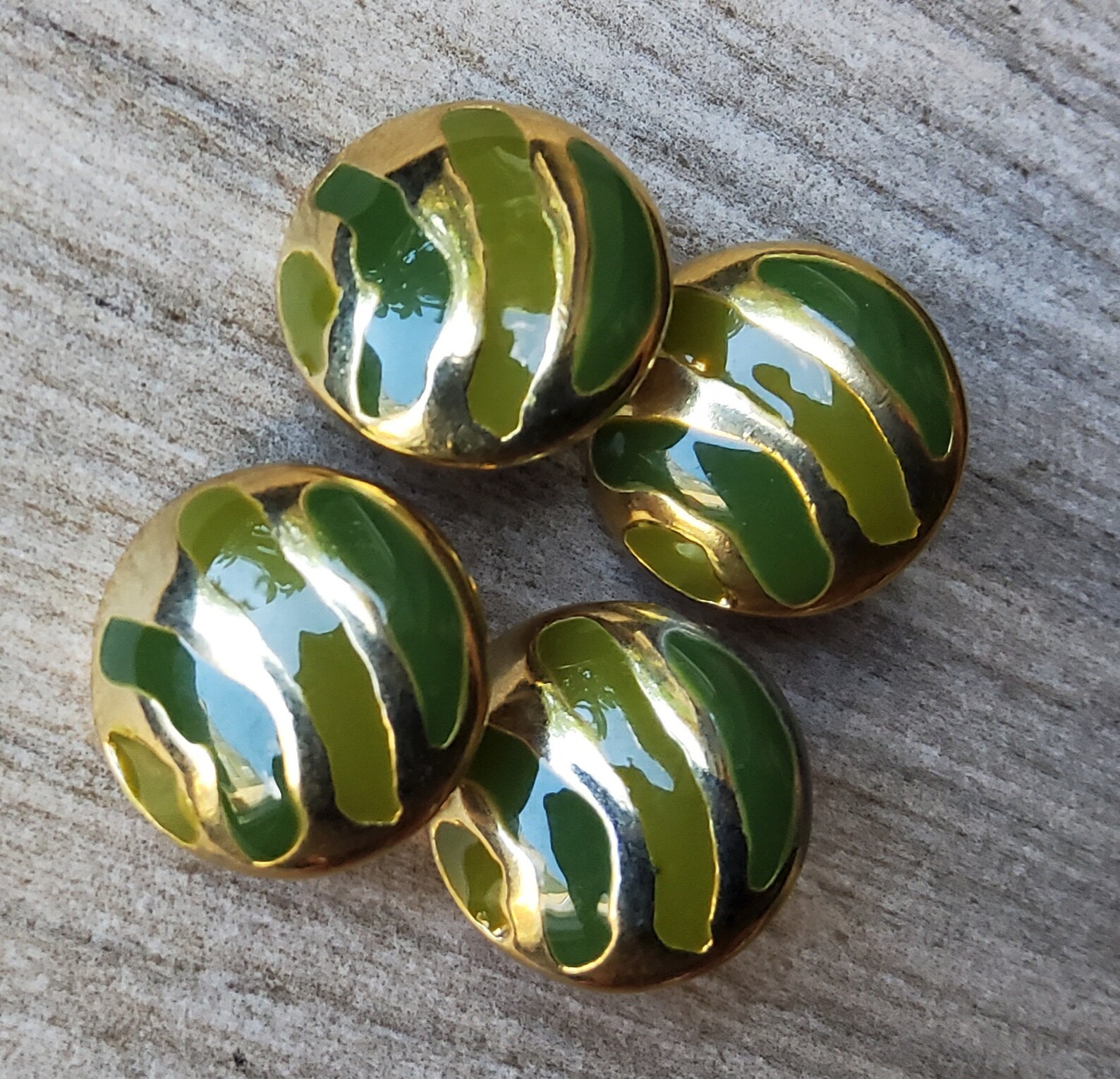 Vintage Set of Four Enamel Haute Couture Buttons. - Etsy