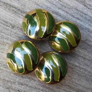 Vintage Set of Four Enamel Haute Couture Buttons. - Etsy