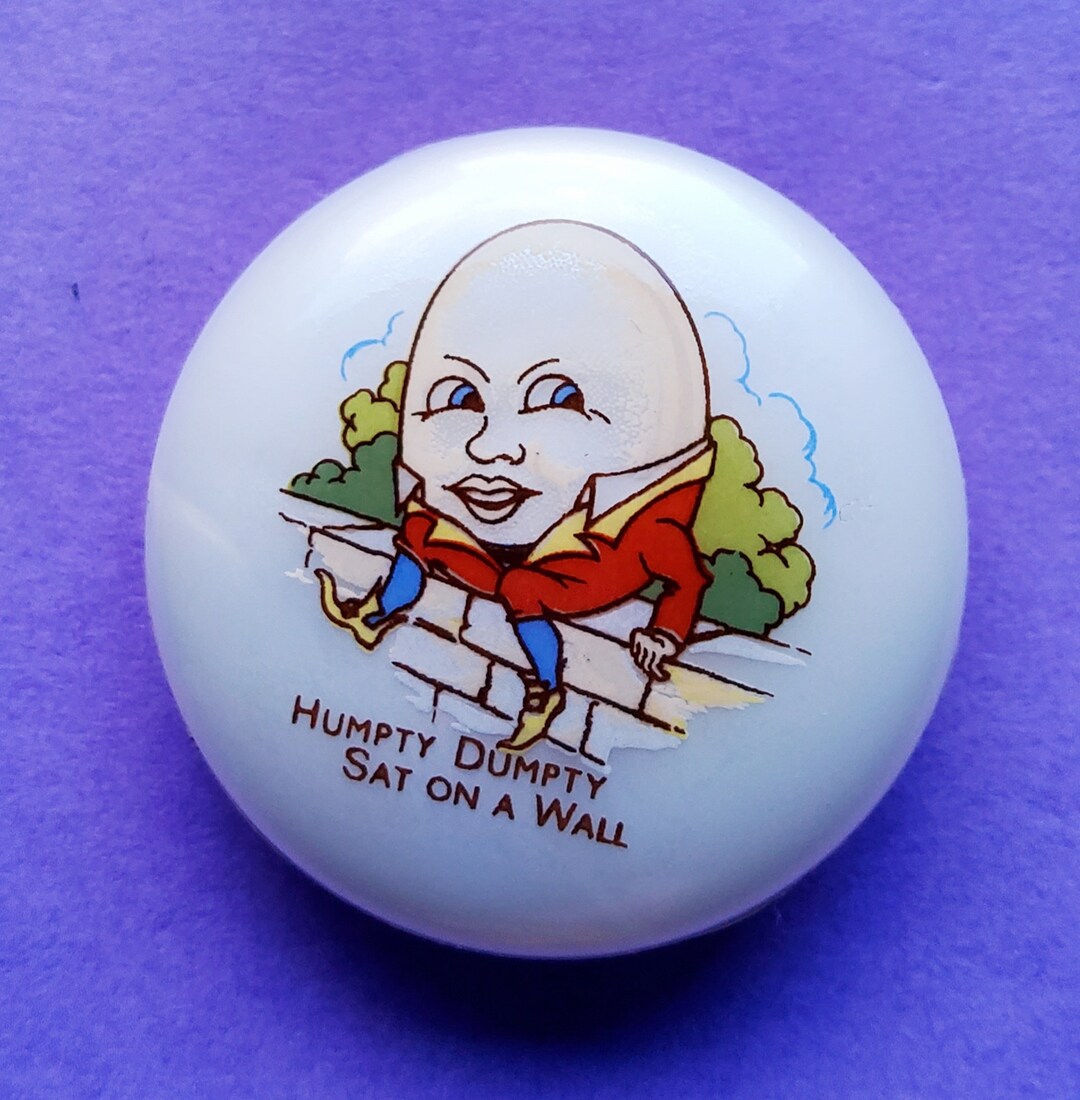 Vintage Humpty Dumpy Nursery Rhyme Button. - Etsy