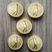 Vintage Set of Five Large Brass Golf Buttons.. - Etsy