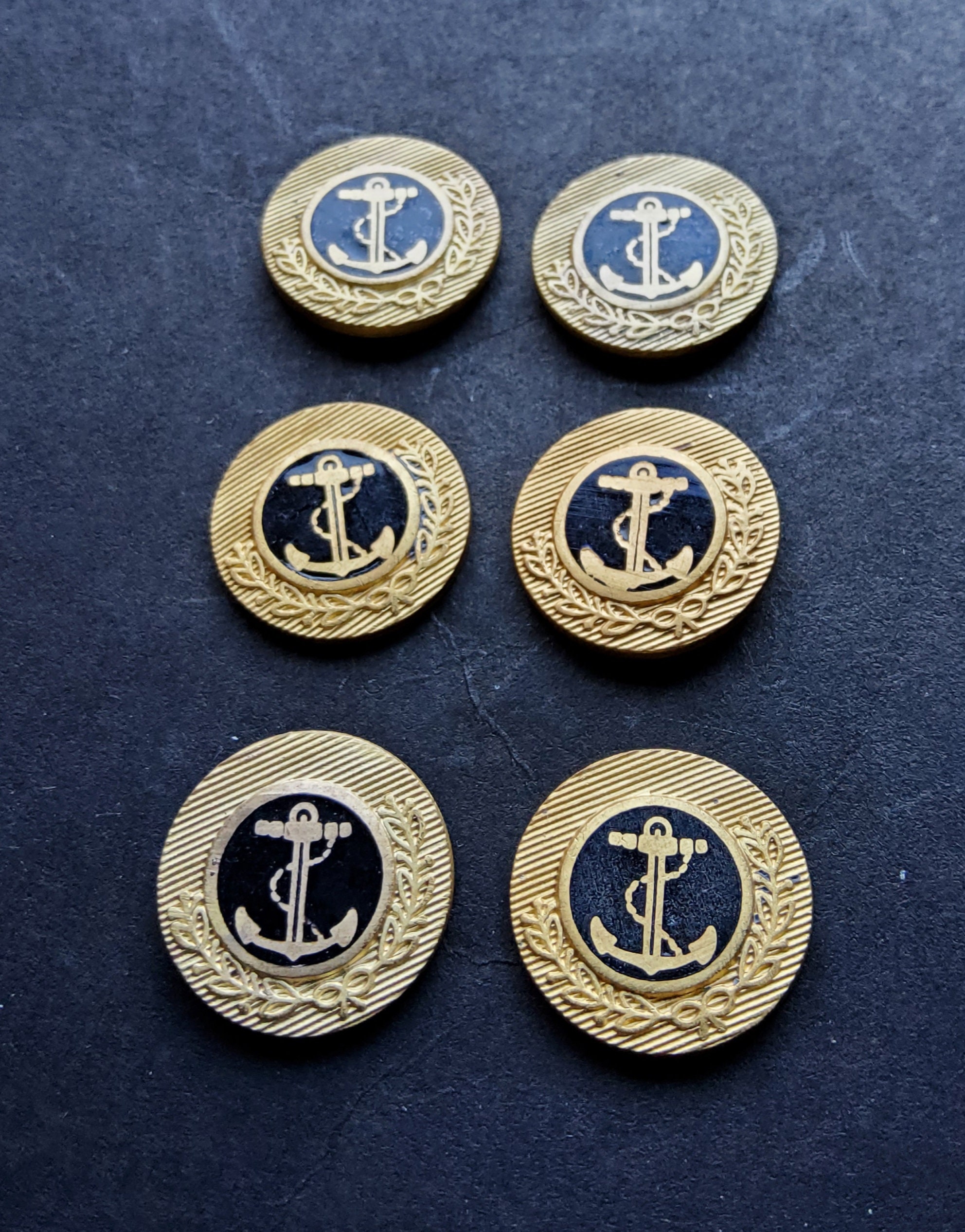Vintage Set of Six Nautical Enamel Buttons. - Etsy