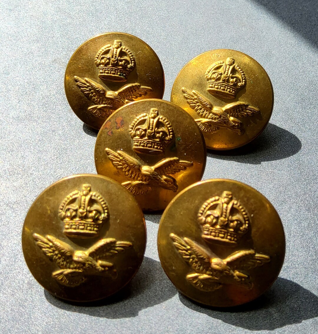 Vintage Set of Five Large RAF Uniform Buttons. - Etsy