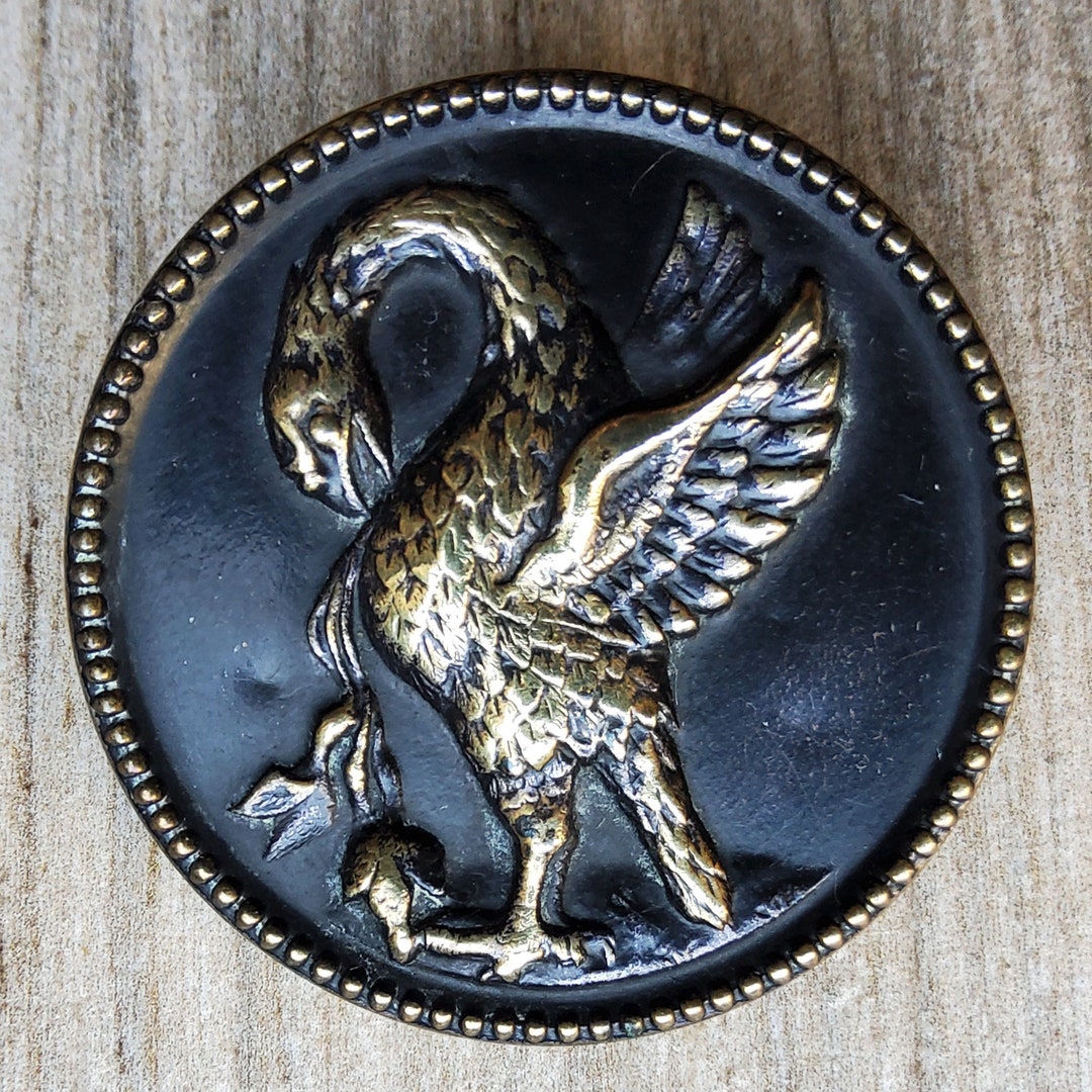 Vintage Large 1900's Bird Metal Button. - Etsy