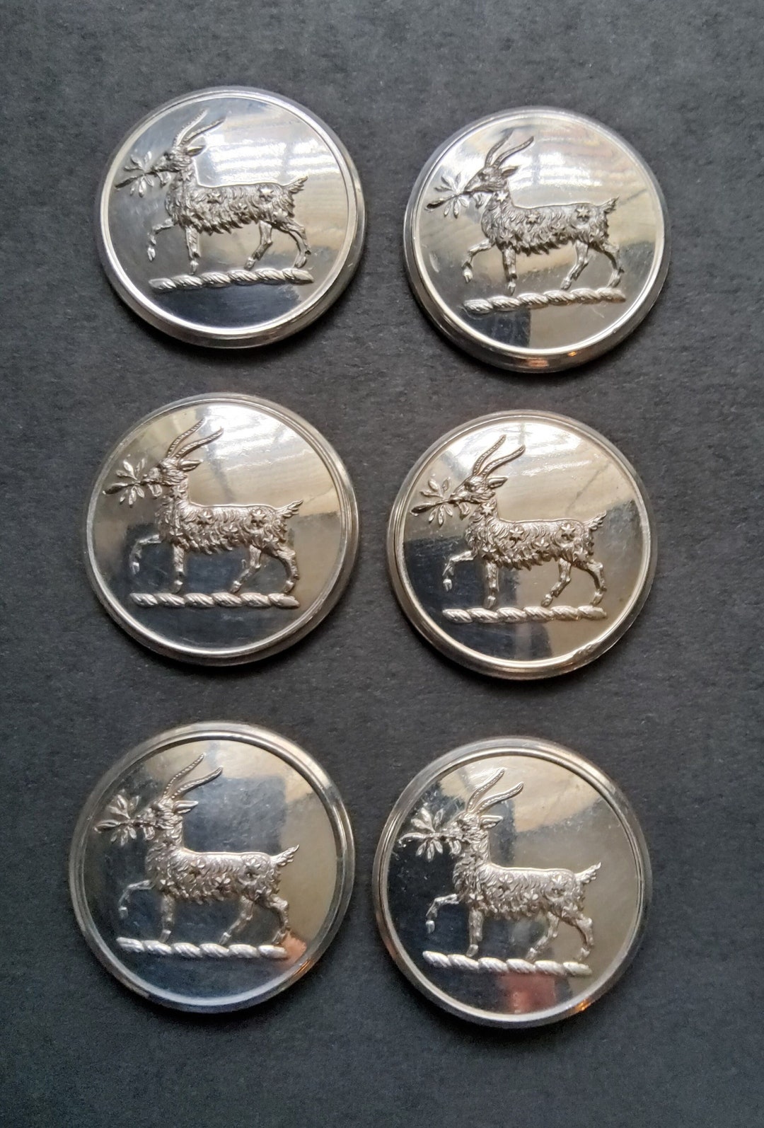 Vintage Set of Six Large Impala Livery Buttons. - Etsy