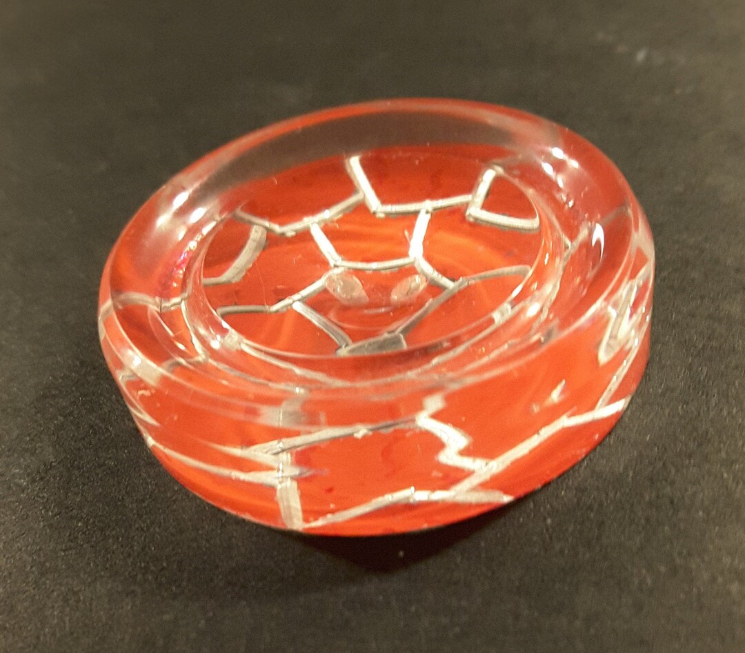 Vintage Large Hand Painted Acrylic Button. - Etsy