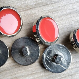 Vintage Set of 1950's Red and Silver Buttons. - Etsy