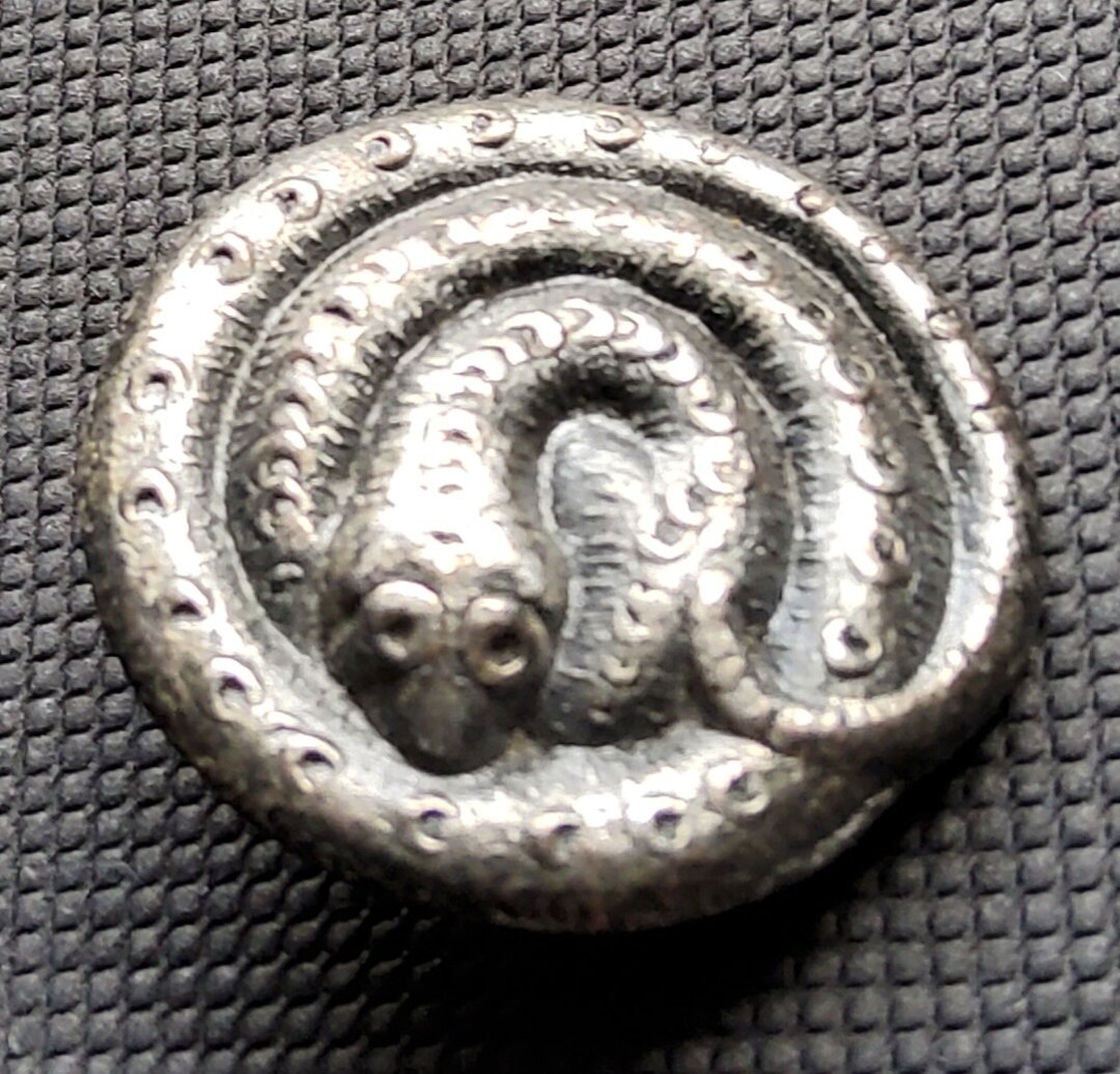 Vintage 1930's Cast Metal Coiled Snake Button. - Etsy UK