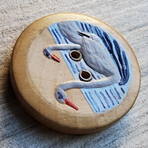 Vintage Large 1930's Hand Painted Wooden Swans Button. - Etsy