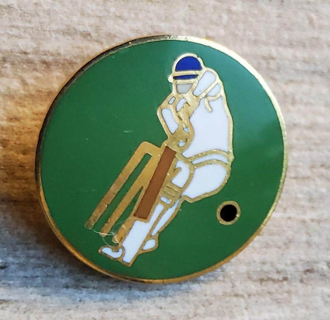 Vintage Large Enamel Cricket Button. - Etsy