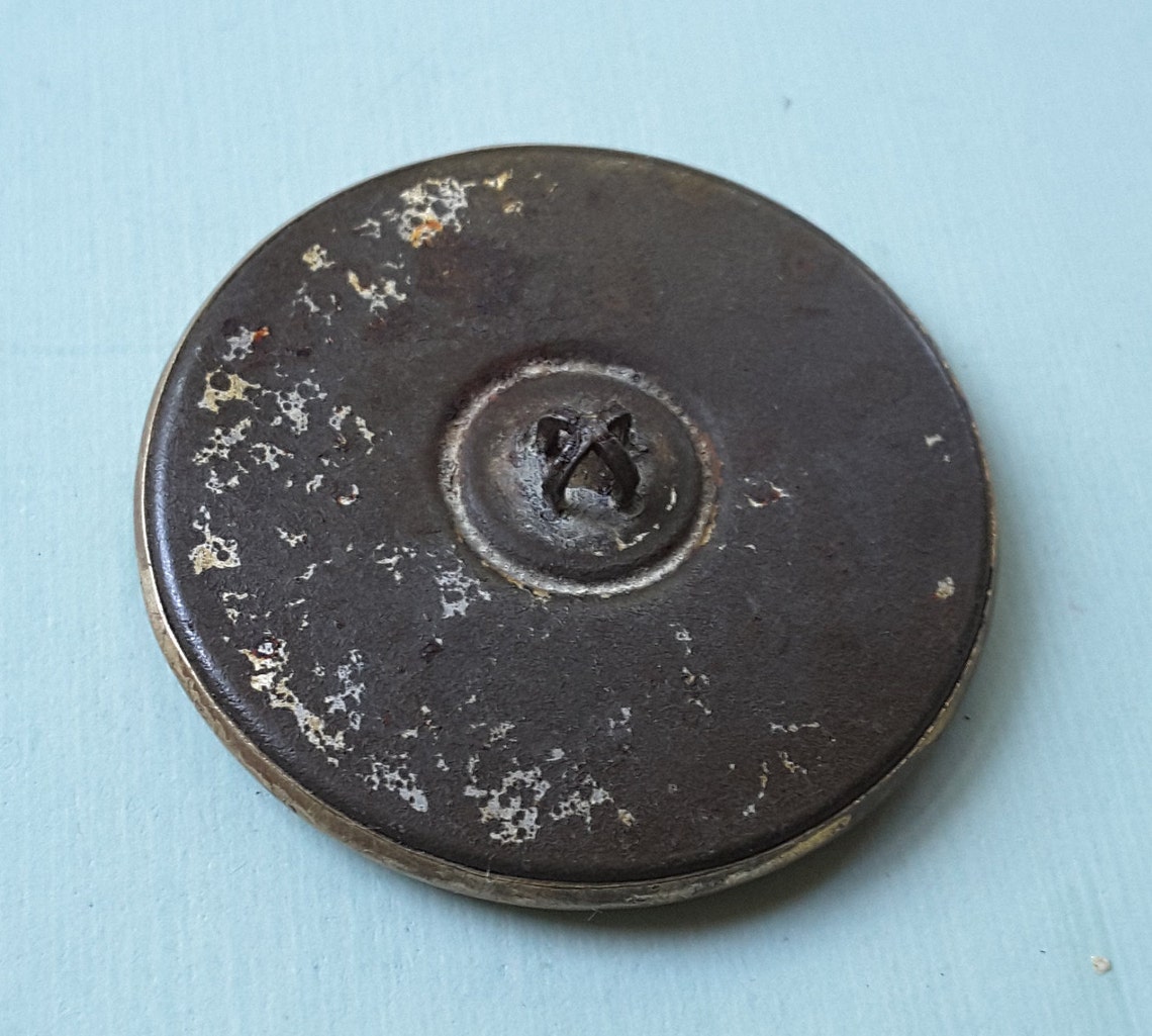 Late 19th Century Large Cut Steel and Pressed Metal Button. - Etsy