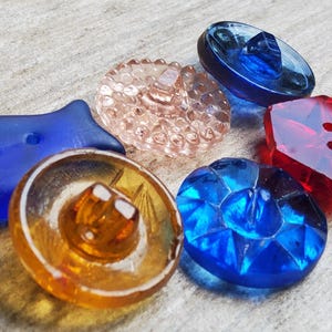 Vintage Collection of Six 1930-50's Clear Glass Buttons. - Etsy