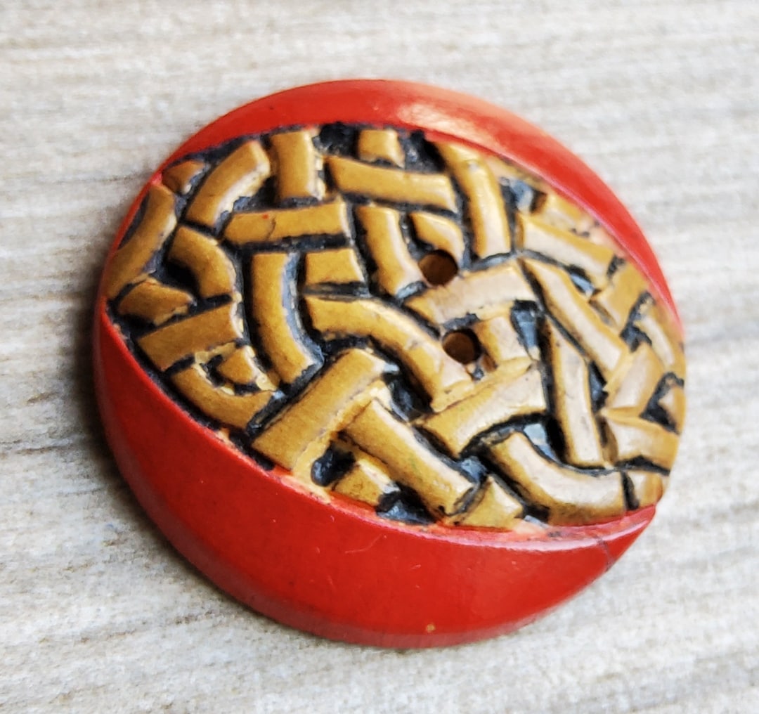 Vintage Large 1930's Wooden Coat Button. - Etsy