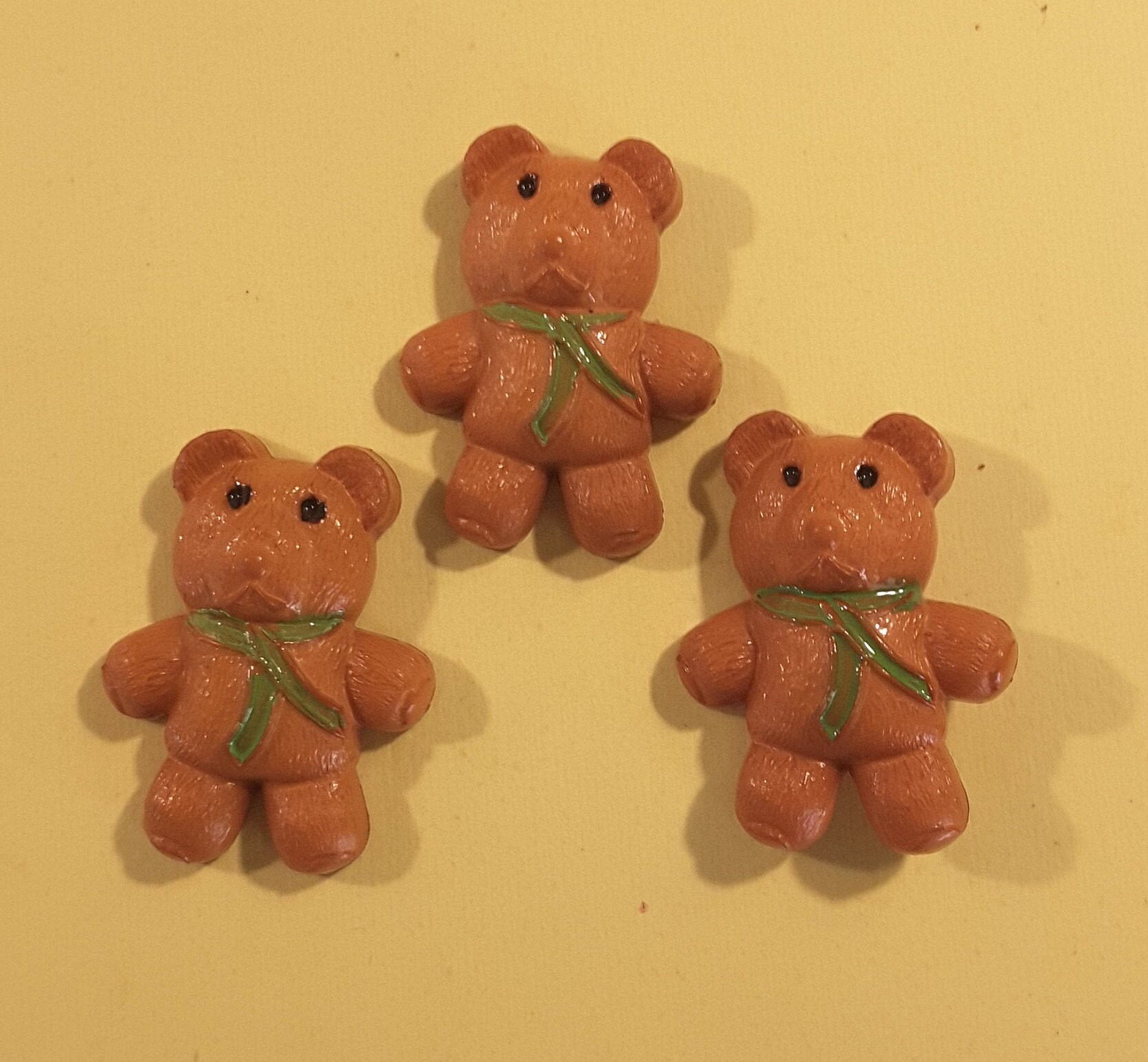 Vintage Trio of Hand Painted Bear Buttons. - Etsy