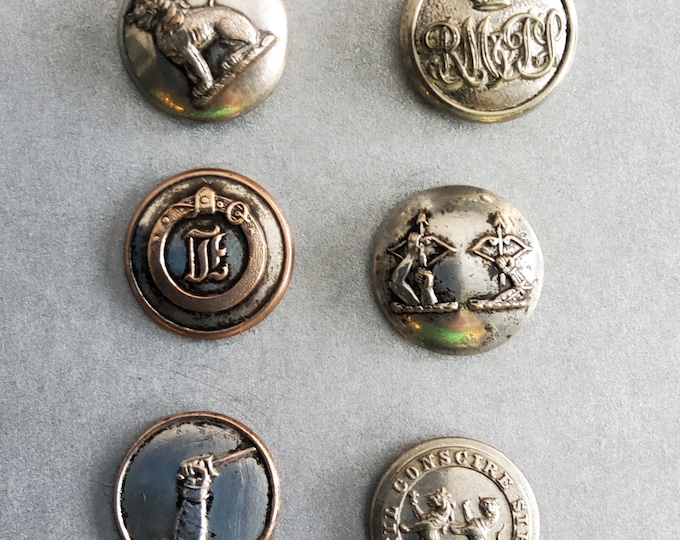Vintage Six Assorted 1900's Livery Buttons. - Etsy
