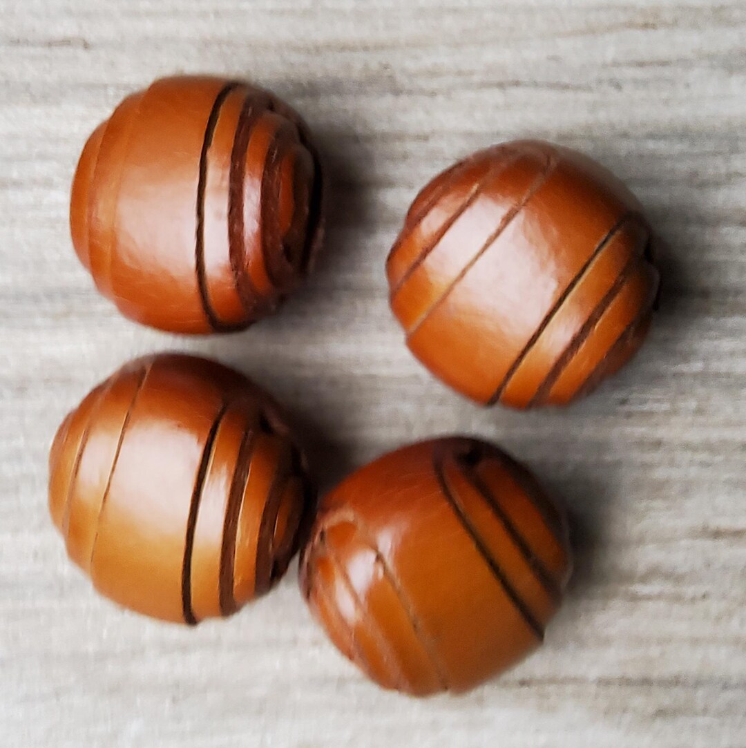 Vintage Set of Four 1930's Large Leather Coat Buttons. - Etsy