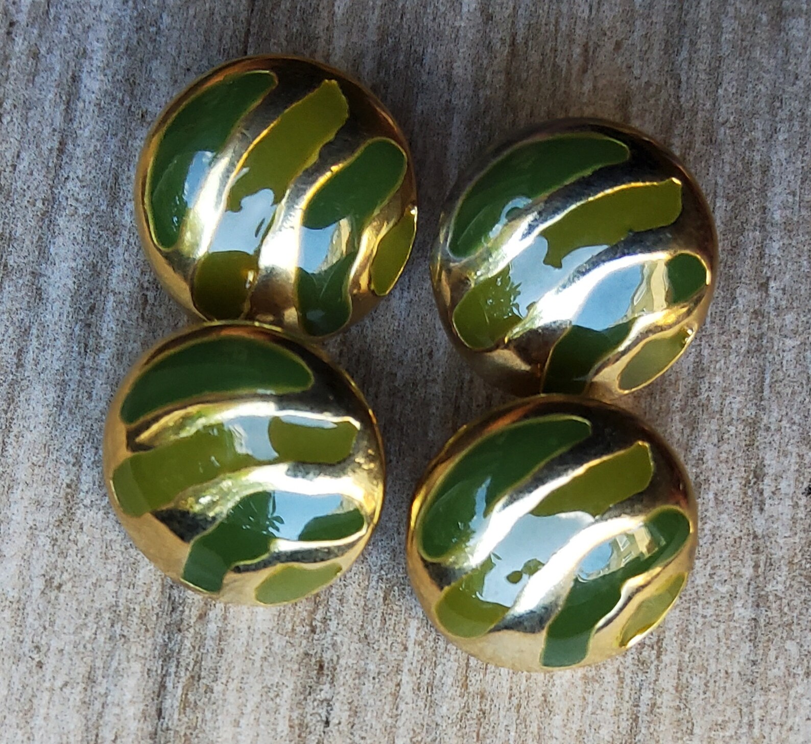 Vintage Set of Four Enamel Haute Couture Buttons. - Etsy