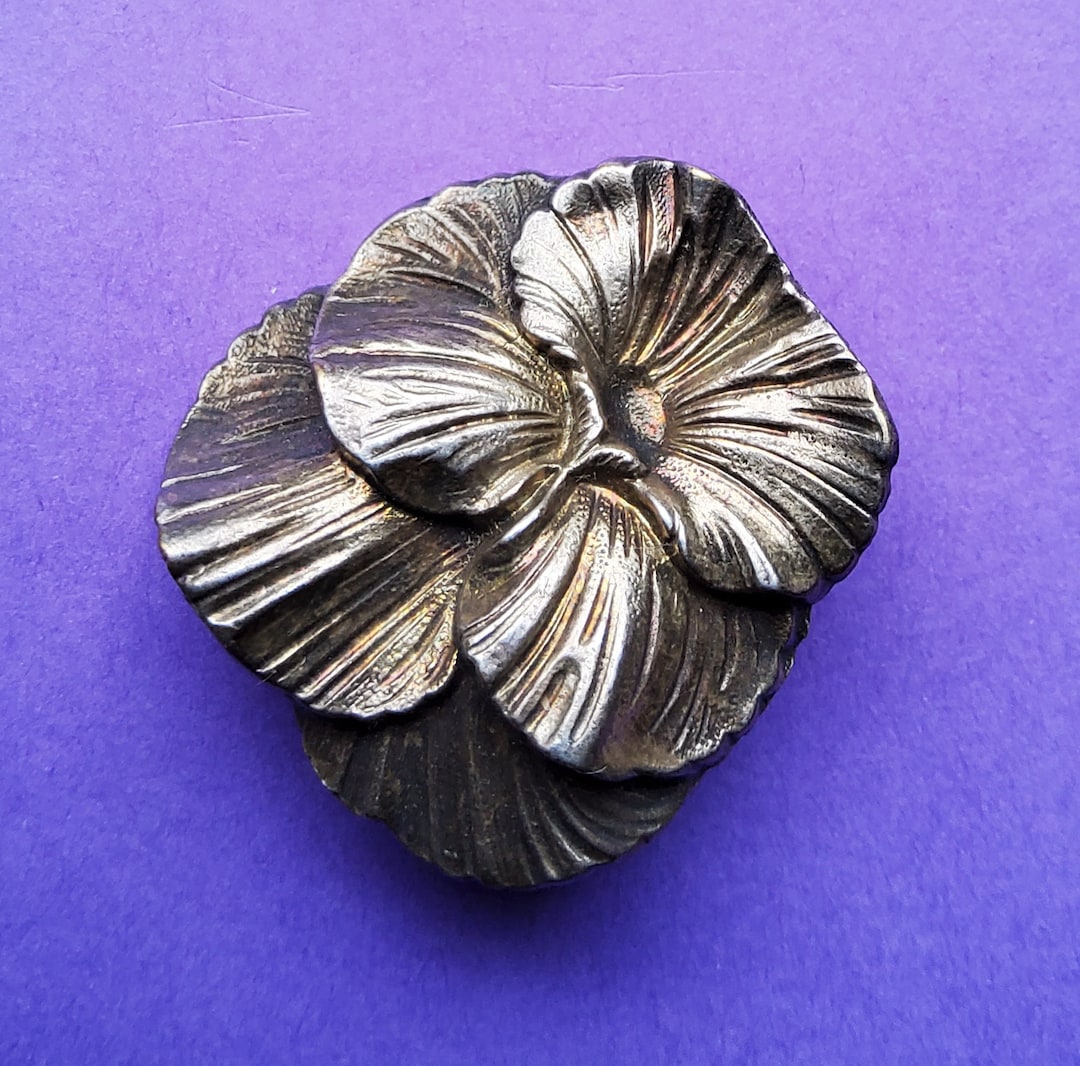 Vintage Large Early 1900's Cast Metal Castle Button - Etsy