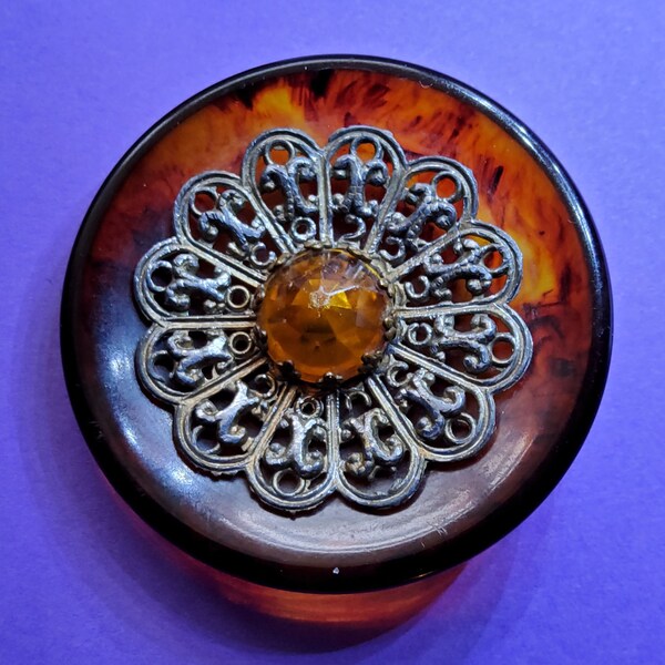 Tortoiseshell Button - Etsy
