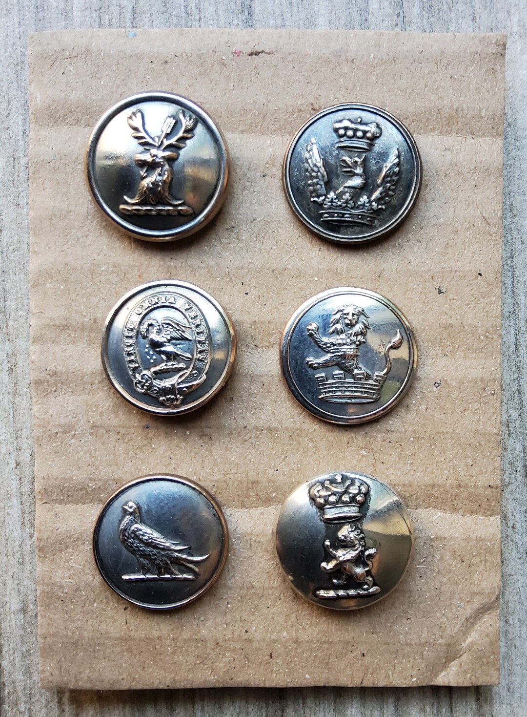 Vintage Six Assorted 1900's Livery Buttons. - Etsy