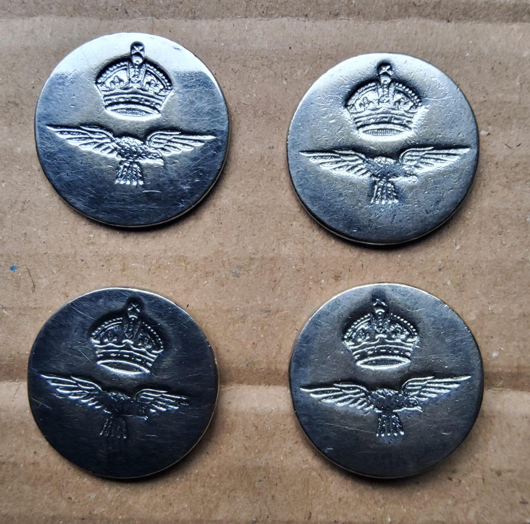Vintage Set of Four Large RAF Jacket Buttons. - Etsy