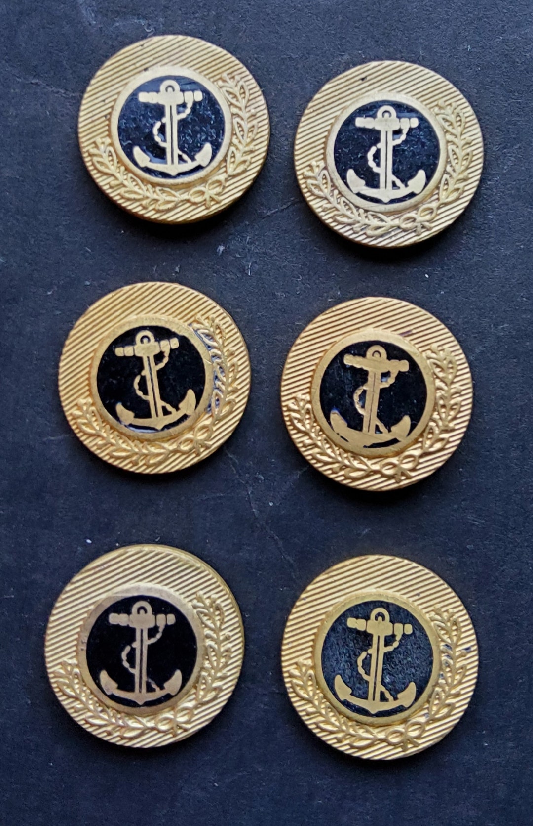 Vintage Set of Six Nautical Enamel Buttons. - Etsy