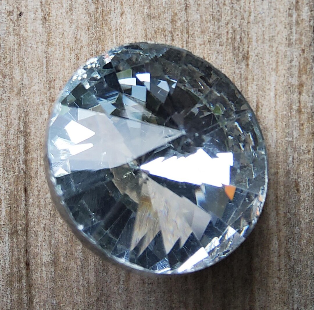 Glitzy Sparkly Large Glass Jacket Button. - Etsy