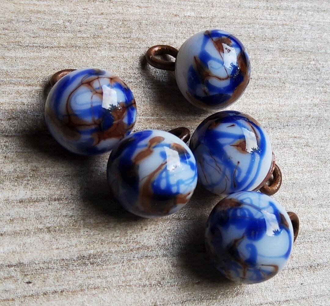 Vintage Set of Five Early 1900's Glass Ball Swirl Buttons. - Etsy UK