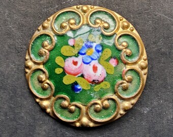 French Enamel Button | Etsy