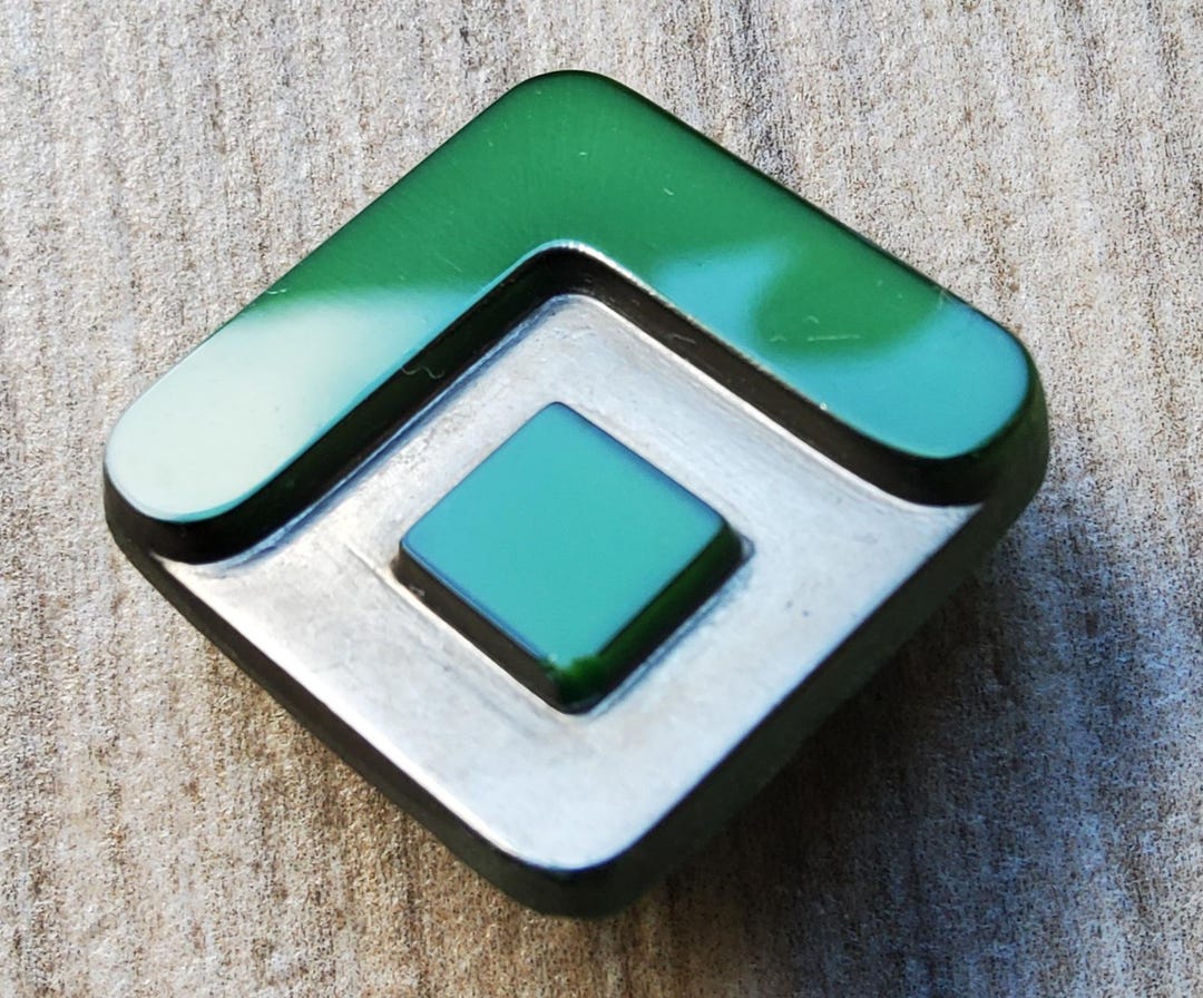 Vintage 1920's Art Deco Square Glass Button. - Etsy