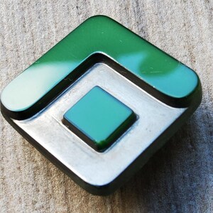 Vintage 1920's Art Deco Square Glass Button. - Etsy