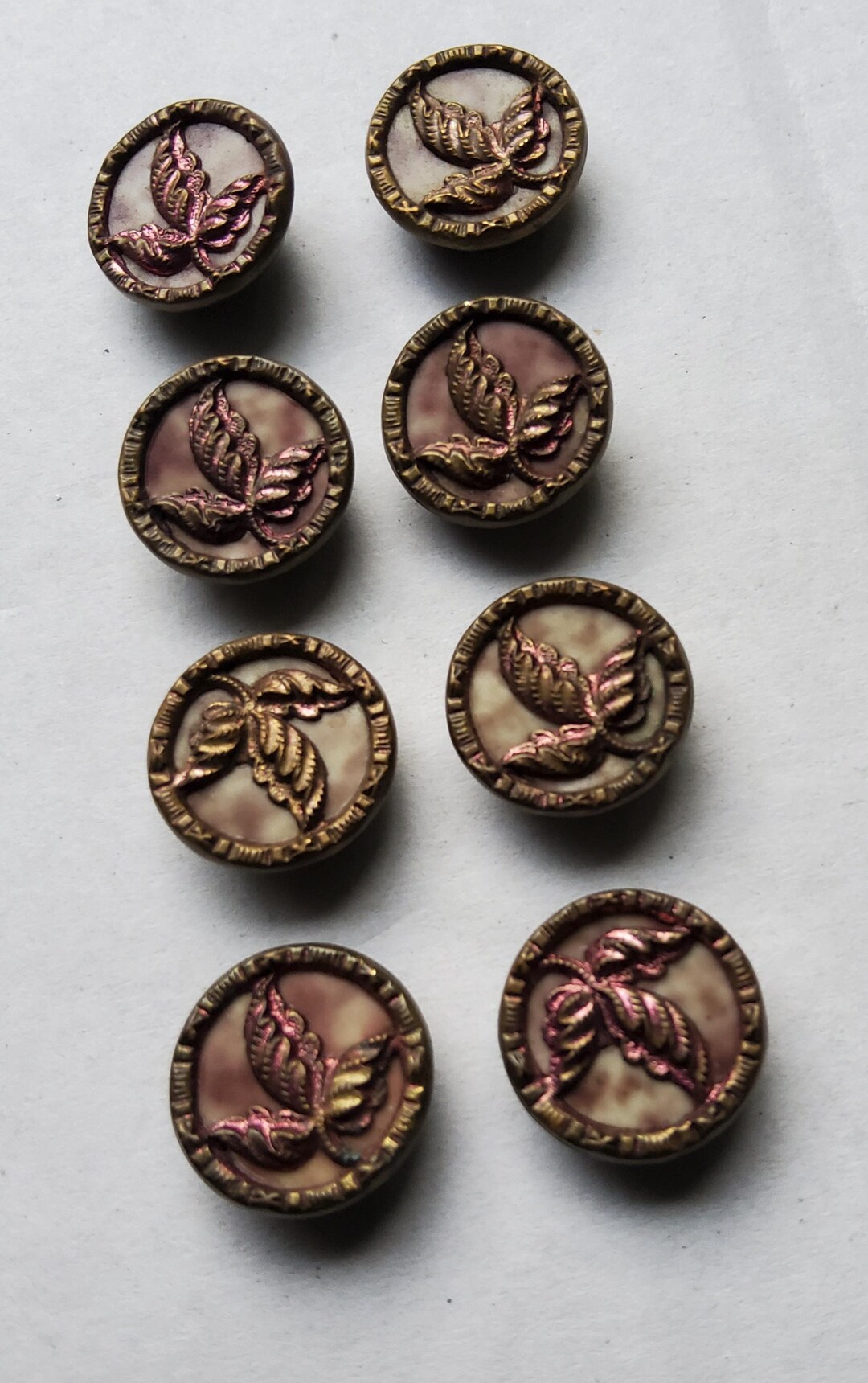 Vintage 1900's Set of Eight Austrian Tiny Shoe Buttons. - Etsy
