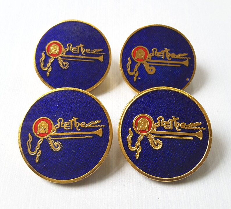 Vintage Set of Four Enamel Airline Uniform Buttons. - Etsy UK