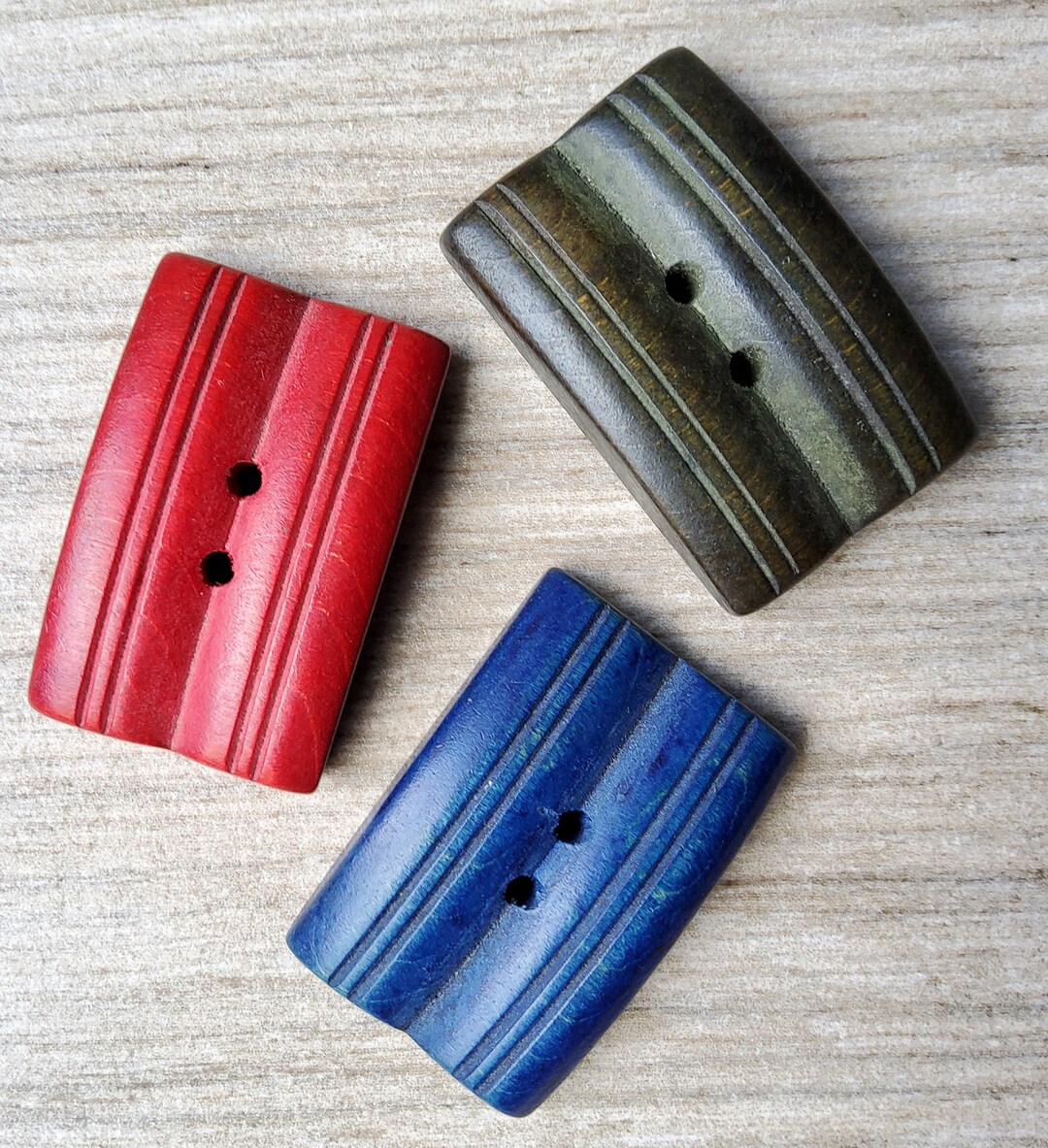 Vintage 1930's Trio of Large Wooden Buttons. - Etsy