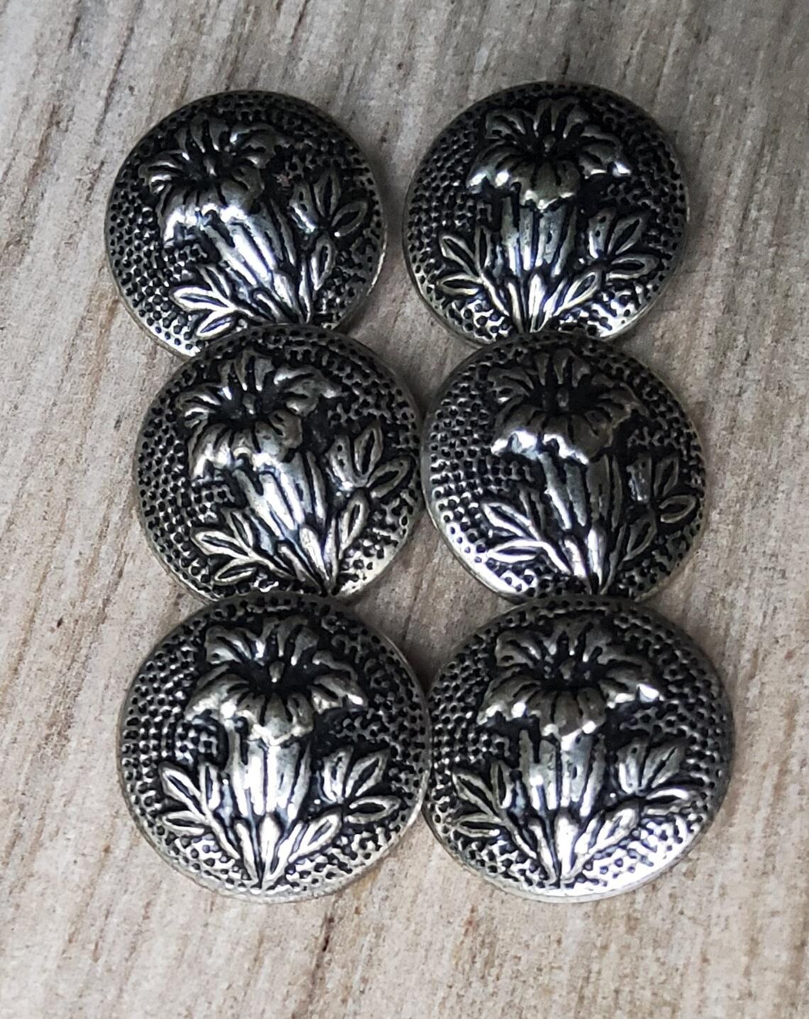 Vintage Set of Six German Gesch Flower Buttons. - Etsy