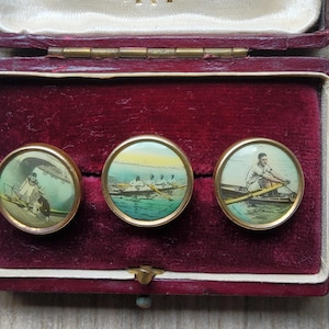 Vintage Boxed Set of Three Early 1900's Rowing Sporting Buttons. - Etsy