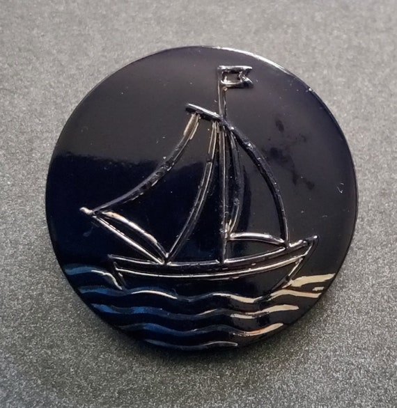Vintage Large Art Deco Sailing Boat Button. - Etsy