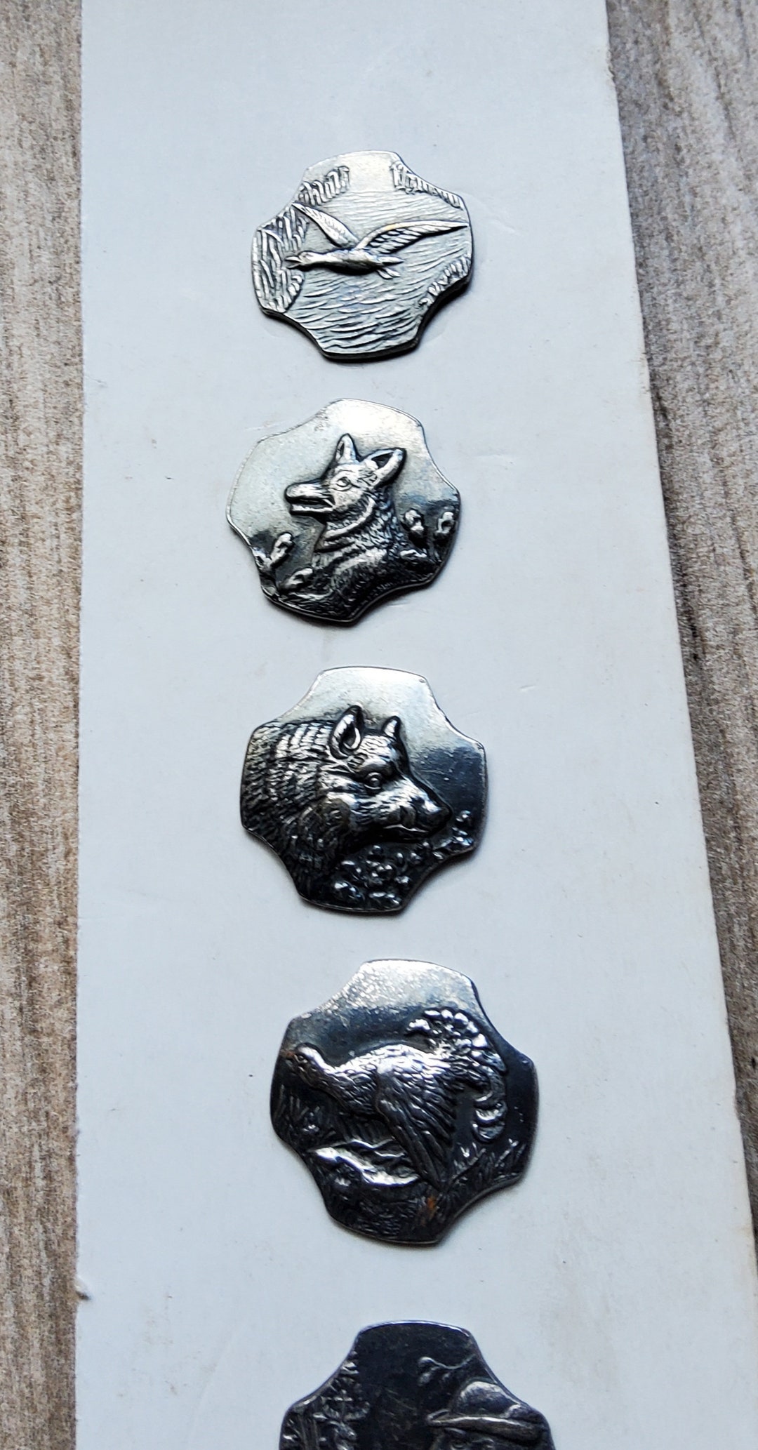 Vintage Set of Six Hunting/sporting Waistcoat Buttons. - Etsy