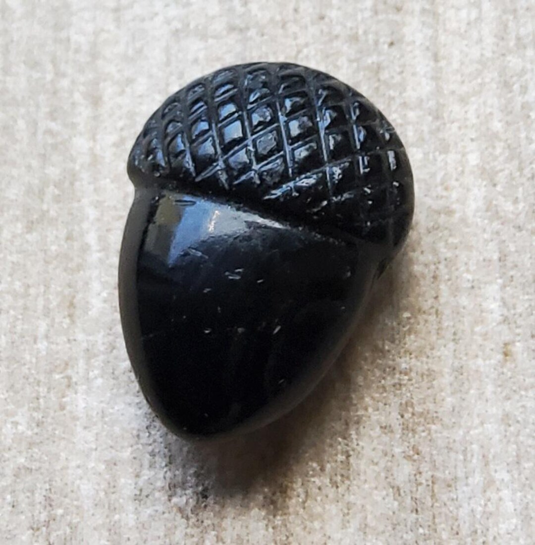 Vintage 1920-30's Glass Acorn Button. - Etsy