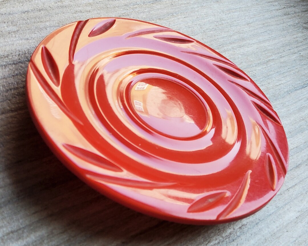 Vintage Huge 1930's Red Plastic Coat Button. - Etsy