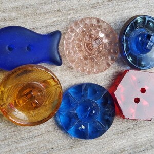 Vintage Collection of Six 1930-50's Clear Glass Buttons. - Etsy