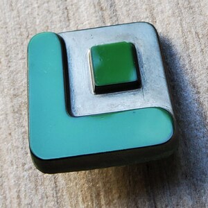 Vintage 1920's Art Deco Square Glass Button. - Etsy