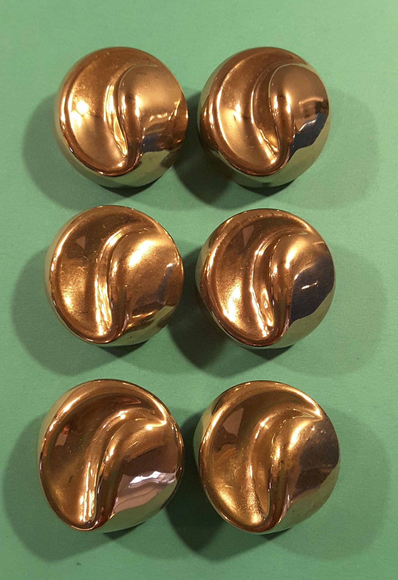 Vintage Set of Six 1930's Large Glass Buttons. - Etsy