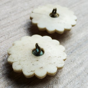 Vintage Pair of Early 1900's Carved Bone Buttons. - Etsy