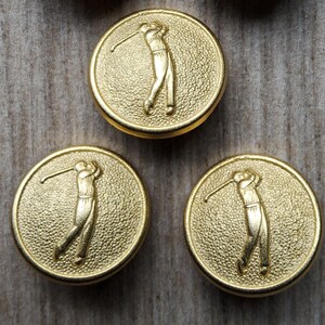 Vintage Set of Five Large Brass Golf Buttons.. - Etsy