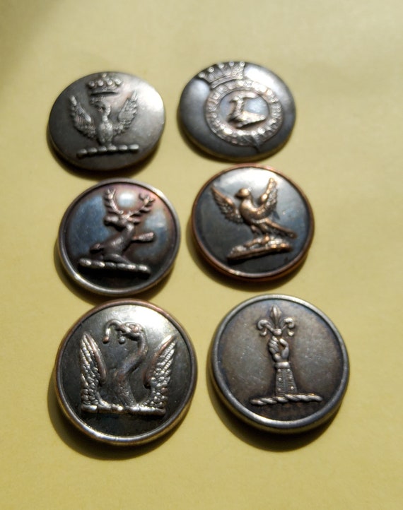 Vintage six assorted 1900's livery buttons. | Etsy