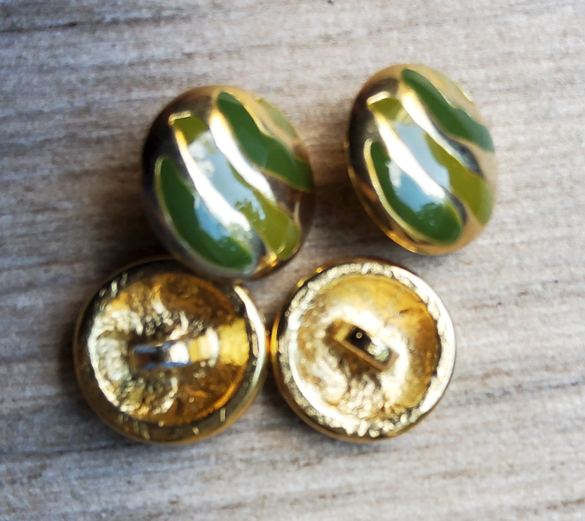 Vintage Set of Four Enamel Haute Couture Buttons. - Etsy
