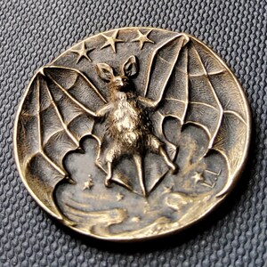 Vintage Stunning Large Signed Brass Bat Button. - Etsy